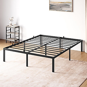 GAOMON 14 Inch Full Bed Frame with Storage,Noise-Free,Metal Platform Full Bed Frame No Box Spring Needed Steel Slat Support Easy Assembly
