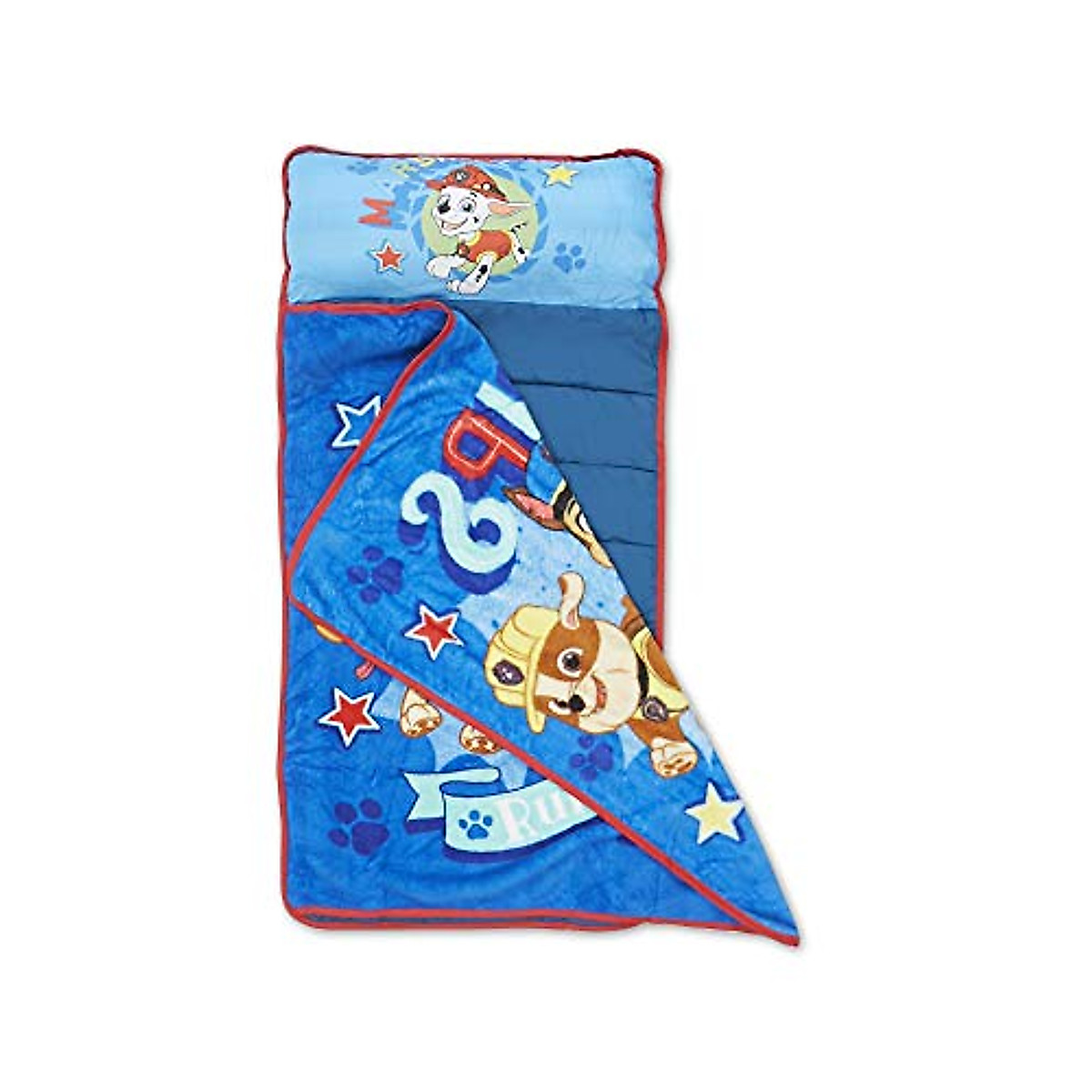 Paw Patrol We're A Team Toddler Nap-Mat Set - Includes Pillow and Fleece Blanket – Great for Girls or Boys Napping During Daycare or Preschool - Fits Toddlers