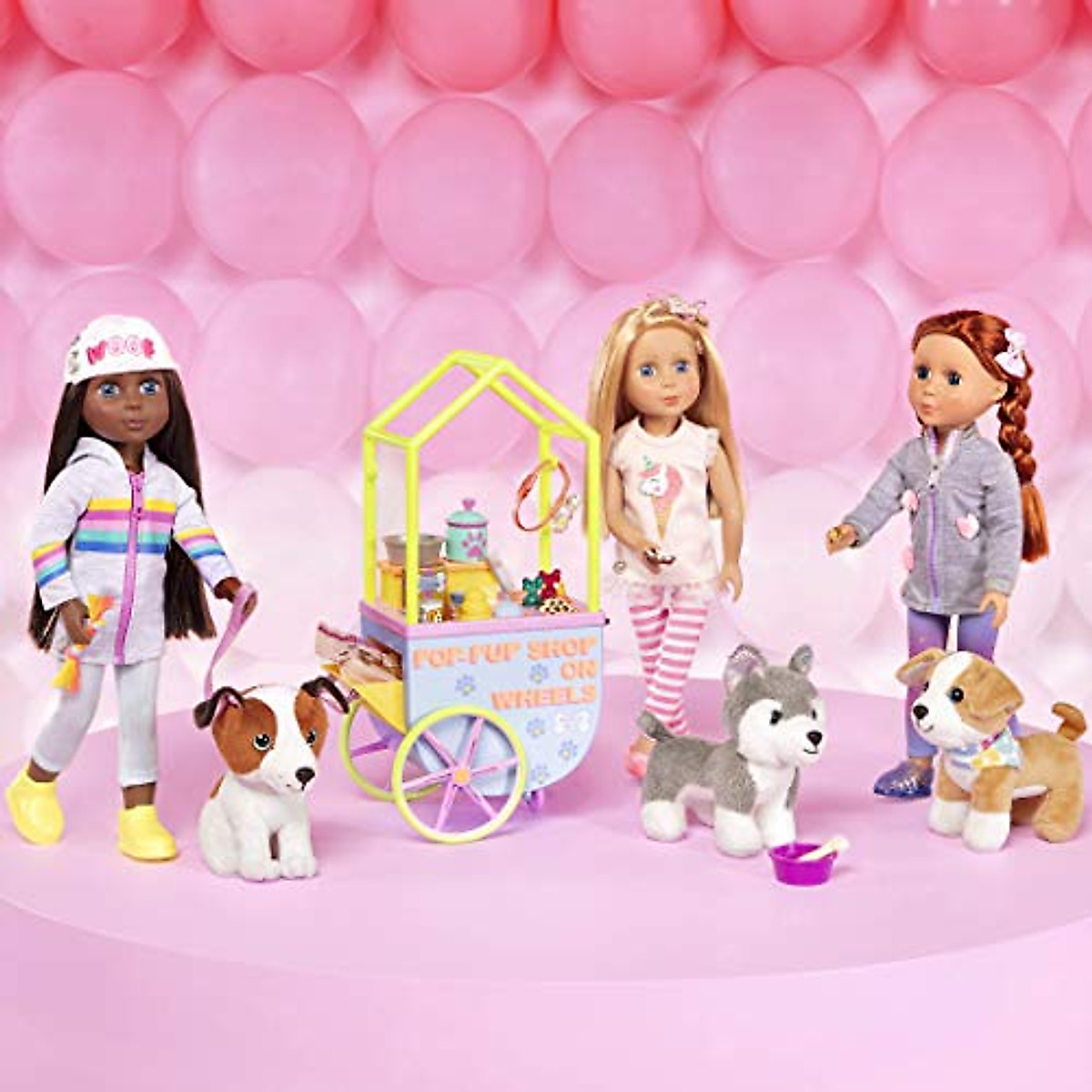 Glitter Girls – GG Pup Pet Shop on Wheels – Pet Accessory with Play Food for 14-inch Dolls & Plush Dogs – Toys, Clothes, and Accessories for Kids Ages 3 and Up