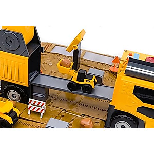 CAT Construction Toys Little Machines Jumbo Crane Construction Playset | Realistic Lights & Sounds | Working Crane, Ages 3+ | Over 30 Piece Construction Set