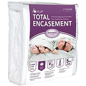 JT Eaton Lock-Up King Stretch-Knit Polyester Mattress Cover