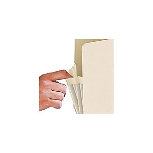 Smead End Tab File Pocket, Reinforced Straight-Cut Tab, 1-3/4" Expansion, Manila Gusset, Legal Size, Manila, 25 per Box (76114)