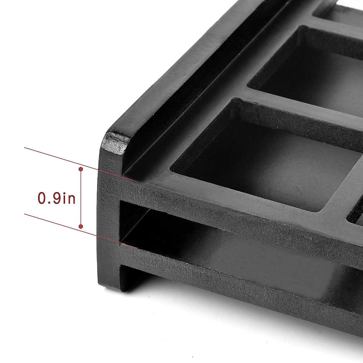 Shot Glass Holder, 12 Storage Holes Party Server Vintage Black Wood Shot Glass Tray (Shot Glass Not Included)