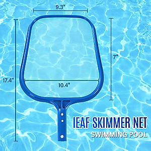 Loiyadn Pool Skimmer - Pool Net, Pool Skimmer Net with Solid Plastic Frame, Skimmer Net with Fine Mesh Net, Pool Nets for Cleaning Leaf of Swimming Pools, Spas, Hot Tubs and Fountains