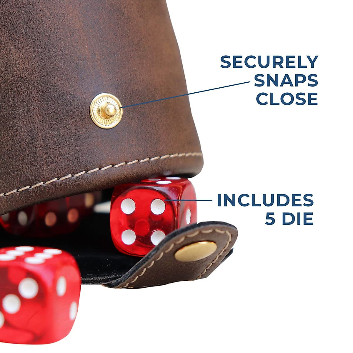 Sofia's Findings Personalized Monogram Leatherette Dice Cup - Rustic/Gold