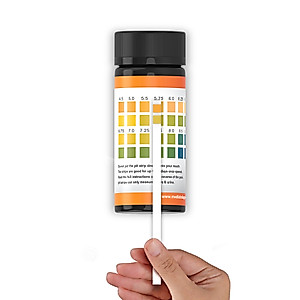 pH Test Strips 4.5 to 9.0 (200 ct) for Urine and Saliva Body pH Testing. Urinalysis Reagent Test Strips for Acidity and Alkalinity. Alkaline Diet Food and Acid pH Testing
