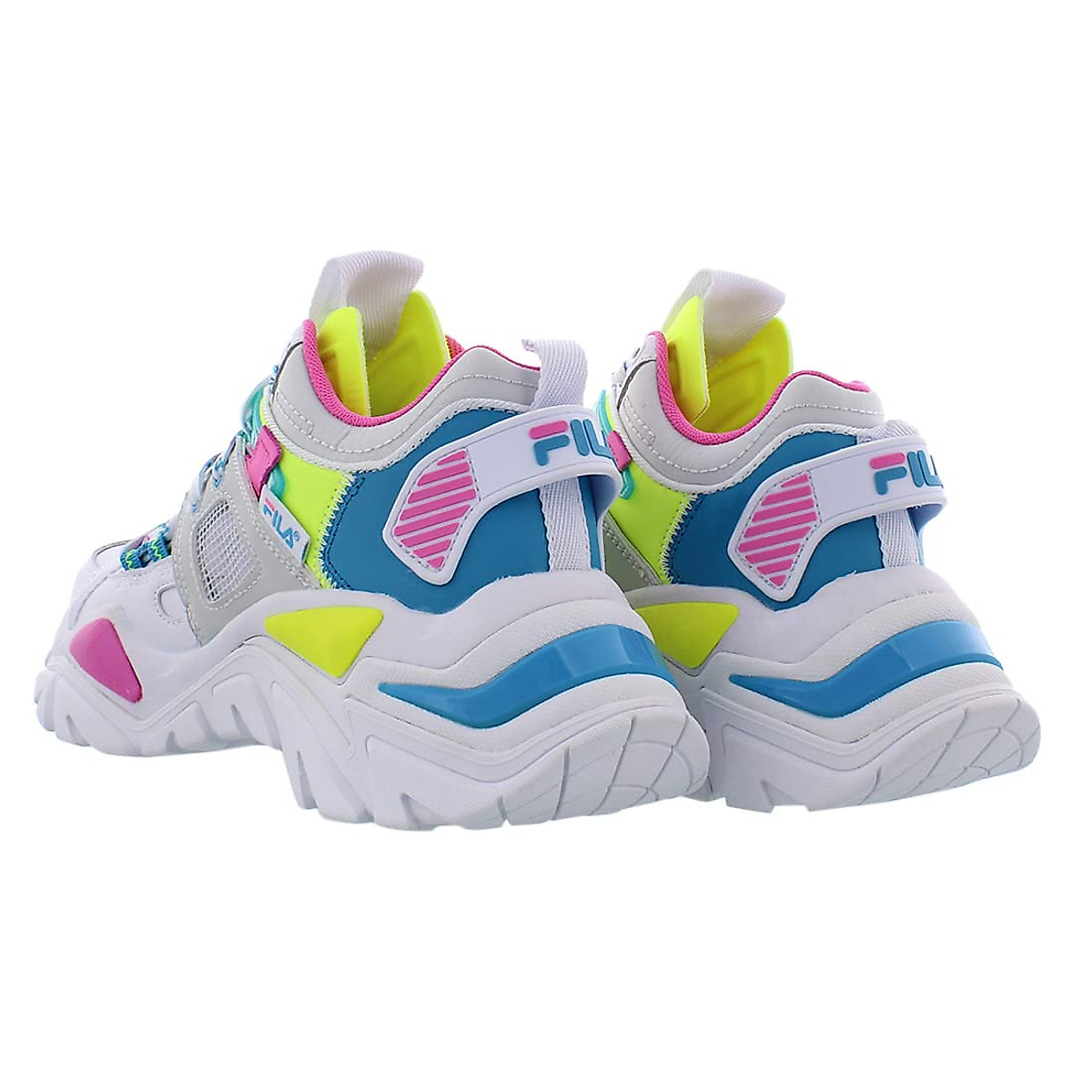Fila Cage Mid Mixed Media Womens Shoes Size 8, Color: White/Multi