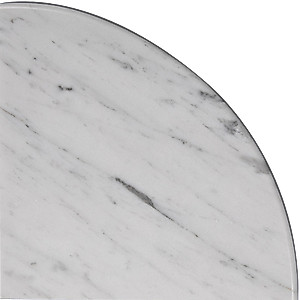 Lovdeco Marble Corner Shower Shelf, Carrara Marble, Polished 9" Round Edge Corner Shelves for Bathroom, Shower, 1 Piece