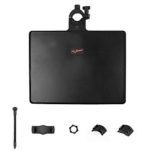 Mr.Power Microphone Stand Plastic Tray with Phone Holder, Mic Stand Clamp-On Rack Tray Holder for Most Mic Stands, for Stage, Live Streaming, Concert Performance, Karaoke (10.6" x 8") (Large)