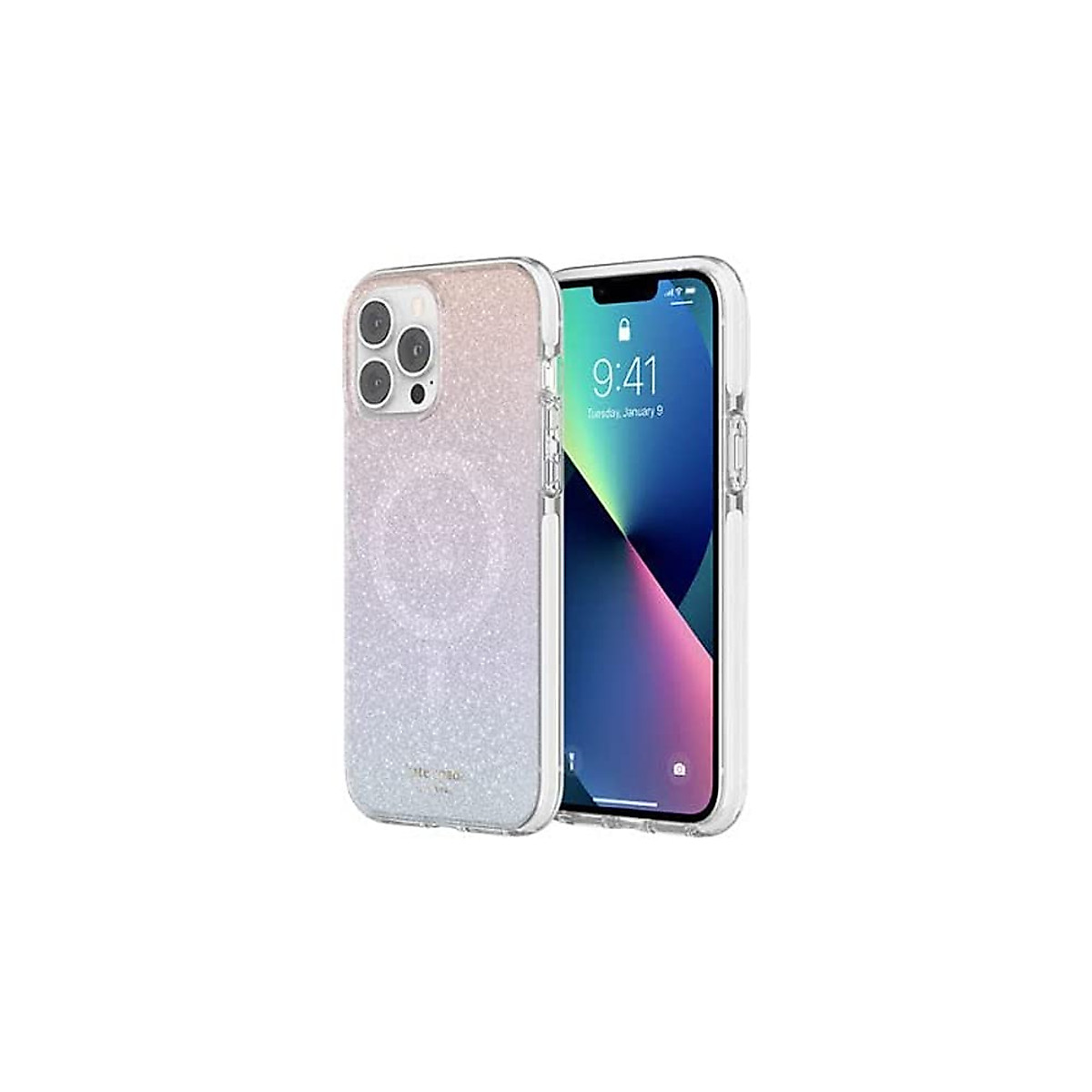 kate spade new york Protective Hardshell Case for MagSafe for iPhone 13 Pro - Ombre Glitter Pink