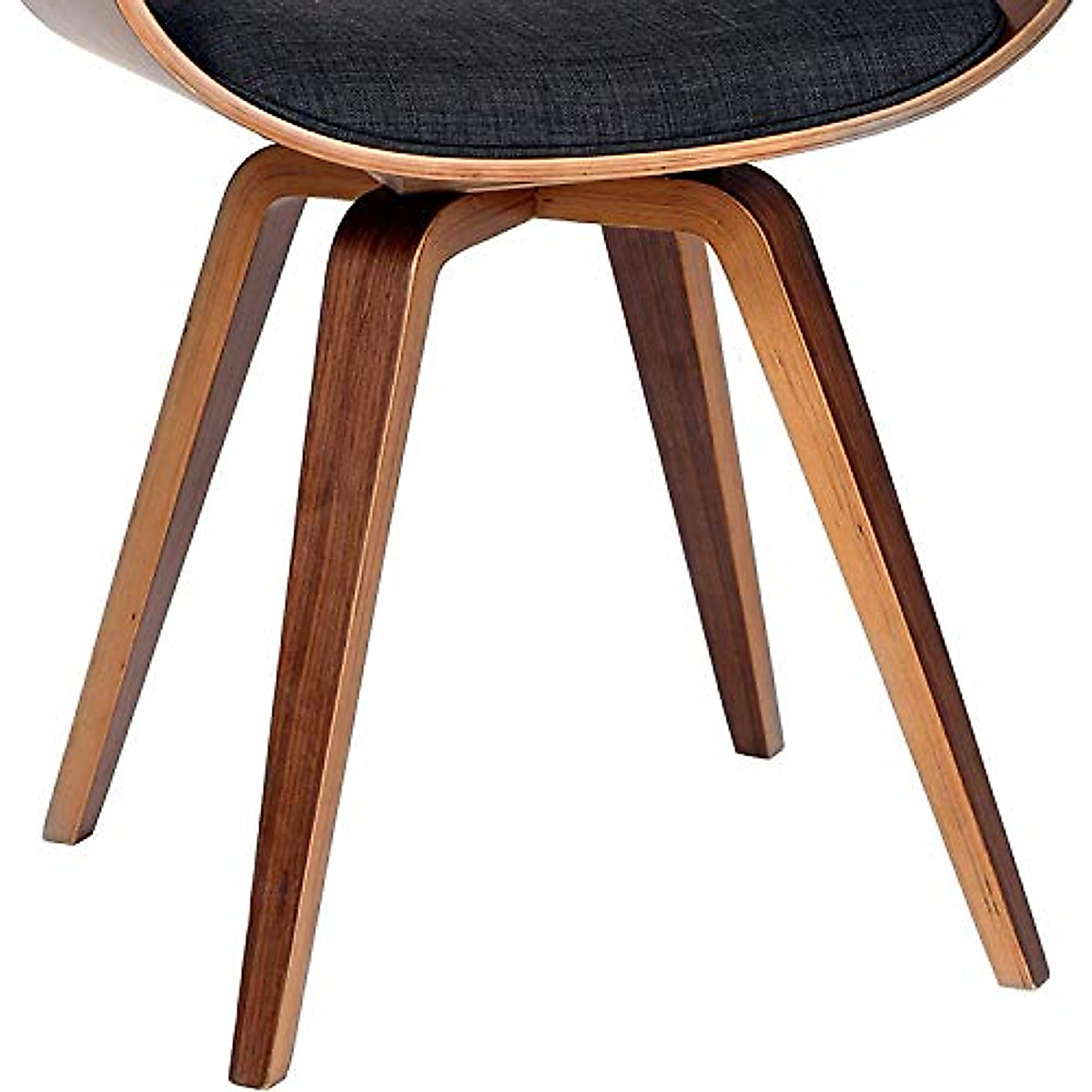 Armen Living Summer Chair in Charcoal Fabric and Walnut Wood Finish, 31" x 25" x 22"