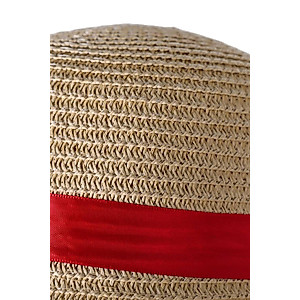 Monkey Straw Hat Costume Anime Cosplay Sun Beach Hats with String Pirate Hat Halloween Dress up Props (US, Alpha, One Size, Straw Hat)