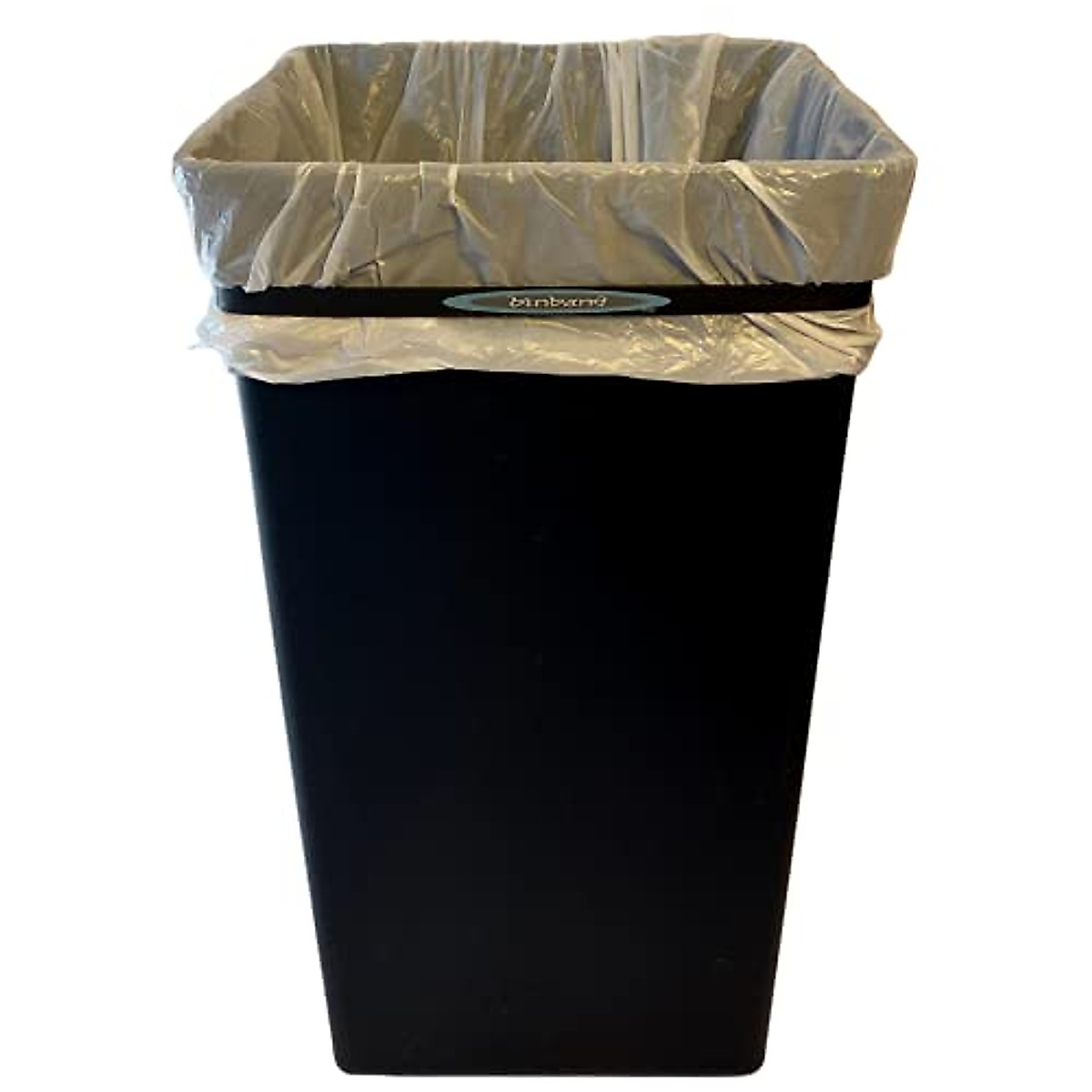 Binband – rubber bands for holding rubbish bin liners in place, re-usable elastic bands for trash cans, 8” (20cm) flat length, quality, pack of 2 black elastic loops