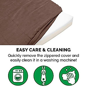 Furhaven XL Memory Foam Dog Bed Quilted Suede Mattress w/ Removable Washable Cover - Espresso, Jumbo (X-Large)