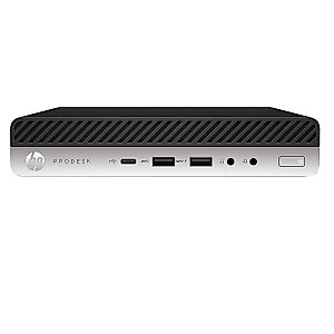 HP ProDesk 600 G4 Mini, Intel Core i5-8500T 6-Core up to 3.5GHz, 8GB RAM, 256GB M.2 PCIe NVMe SSD, USB-C, Intel UHD Graphics 630 (Supports 4K), Display Port, VGA, WiFi & BT, Windows 10 Pro (Renewed)