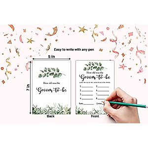 How Old Was The Groom-To-Be Wedding Shower Game - Greenery Bachelor Party Games – Engagement Party Game - Groomsman Party - wedding shower, bachelorparty, engagement party - 30 Game Cards (a003 CNJ)