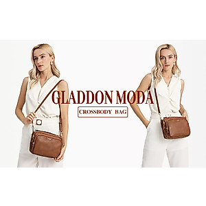 Small Crossbody Bags for Women Leather Shoulder Purses Vegan women Cross body Bag Multi Pocket Purse Brown