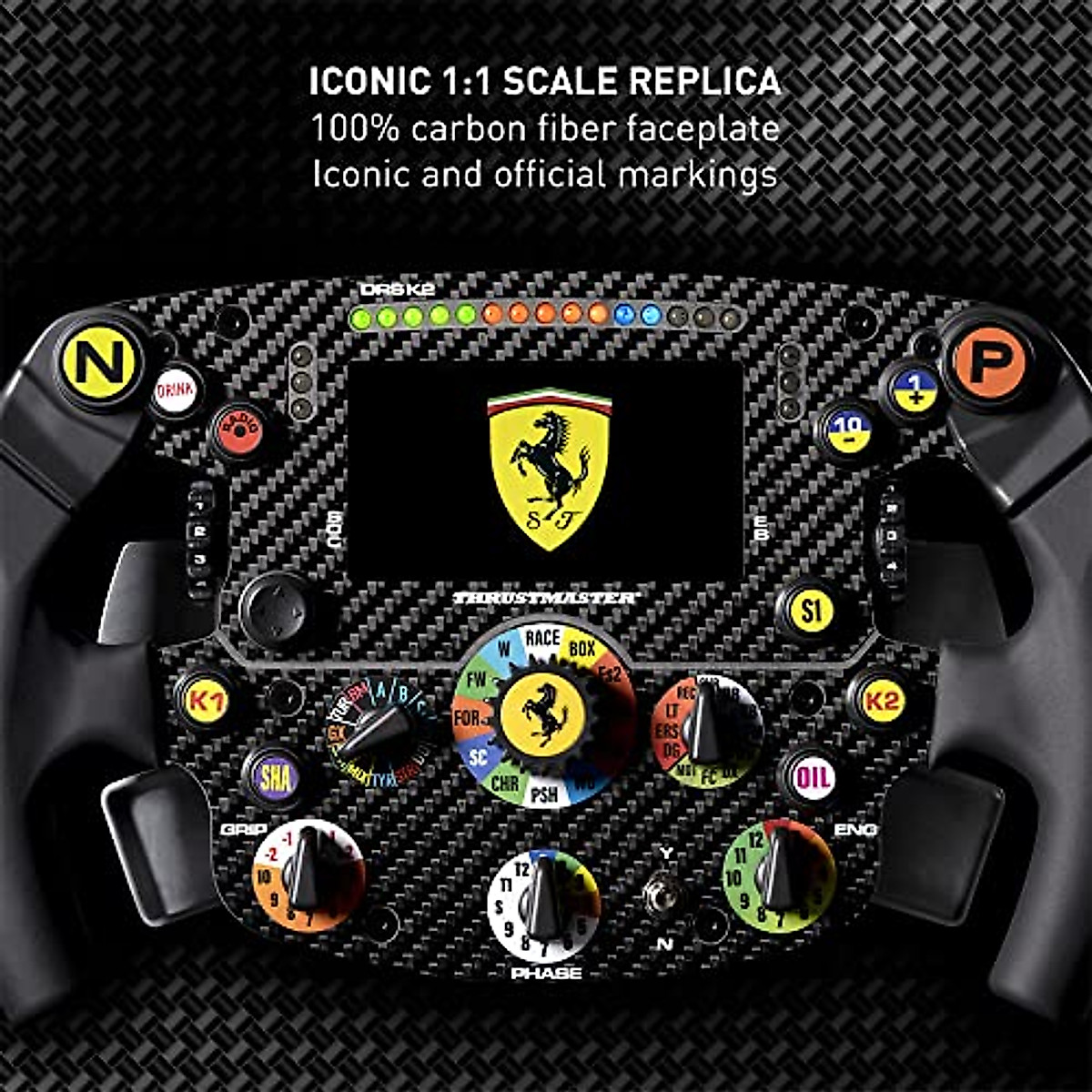 Thrustmaster Ferrari SF 1000 Edition Officially Licensed Formula One Wheel Add On  (XBOX Series X/S, One, PS5, PS4, PC)