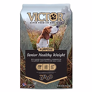 Victor Super Premium Dog Food – Purpose - Senior Healthy Weight – Gluten Free Weight Management Dry Dog Food for Senior Dogs with Glucosamine and Chondroitin, for Hip and Joint Health, 40lbs