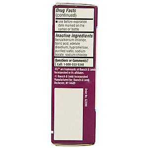 Allergy Eye Drops by Bausch & Lomb, for Itch & Redness Relief, 15 mL