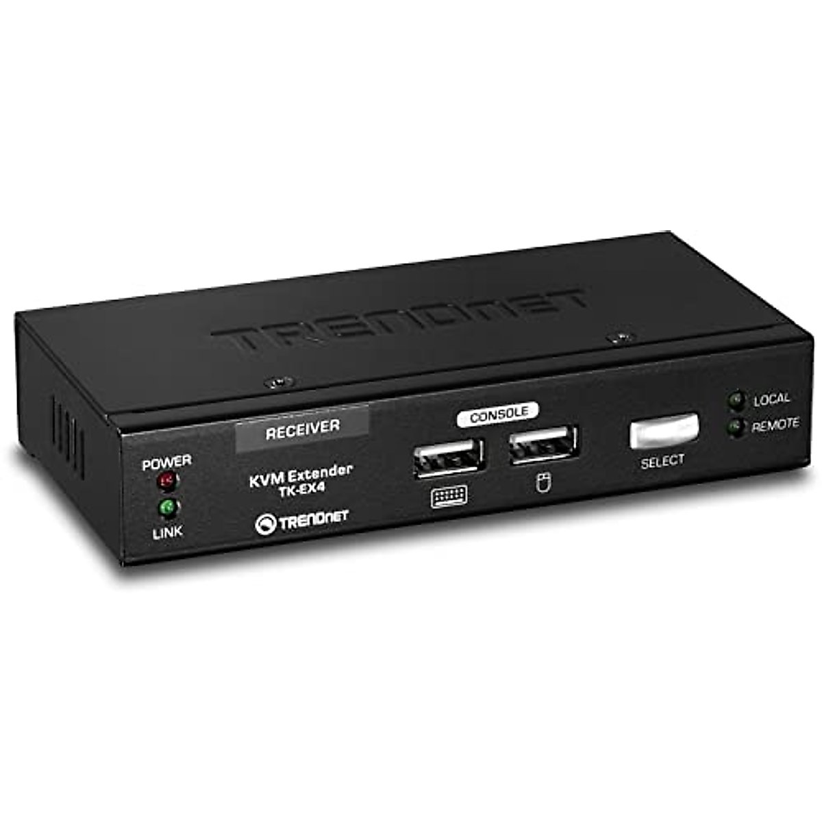 TRENDnet KVM Extension Kit, Extend Keyboard/Video/Mouse Controls, up to 100 Meters (328 ft.), Hot-Keys, Transmitter, Receiver, PS/2, VGA, TK-EX4