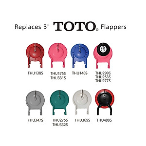 TOTO THU500S Replacement Flapper for Select 3 Inch Flush Valve Tanks, Red (1 Pack)