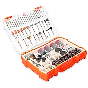 Luckyway 361-Piece Rotary Tool Accessories Kit, Grinding Polishing Drilling Kits, 1/8" Shank Electric Grinder Universal Fitment for Easy Cutting, Grinding, Sanding, Sharpening, Carving and Polishing