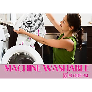 InnoBeta Wolf Blanket, Just A Girl Who Loves Wolves, Wolf Gifts, Wolves Gifts, Wolf Gifts for Girls?Women, Kids, Throw Blanket for Bed, Couch - Grey…