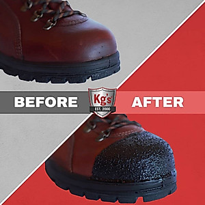 Kg's Boot Guard Brush On Toe Protection – Brush On Liquid for Tough, Long-Lasting Safety Protection on Boots, Made with Kevlar for Strong, Durable Protection (Brown, 4.5 Oz)