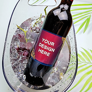 4 x 3-1/3 inch Glossy White Waterproof Wine Bottle Labels, 120 Labels Printable Blank Rectangle Labels,Oil-Resistant Rectangle Vinyl Wine Labels for Inkjet/Laser Printer