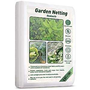 Becko US Garden Netting Plant Covers 10 x 20 Ft, Mesh Netting Pest Barrier for Garden Ultra Fine Mesh Plant Covers Protection
