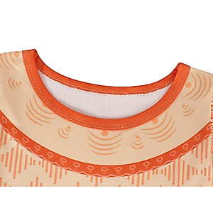 COTRIO Magic Family Dolores Costume Dress up for Girls Birthday Party Fancy Dress Toddler Kids Halloween Cosplay Outfits Role Play Clothes Pretend Play Dresses Size 5T (4-5 Years, Orange, 120)