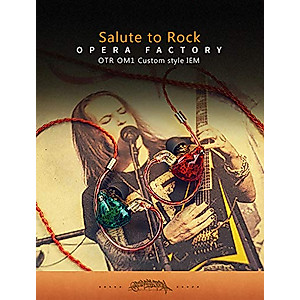 Better Whizzer OM1 in Ear Headphones, Noise-Isolating in Ear Monitors,Hi-Fidelity Stage Earphones,Wired Headset Tri-Frequency Alignment with 2 Pin Detachable Cable Natural Sound Earbuds