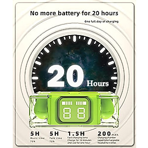 Xmenha Wireless Earbuds Bluetooth in Ear Headphones for iPhone Android Transparent Blue Tooth 5.3 Ear Buds True Wireless Earphones Audifonos Bluetooth Inalambricos TWS Cordless Earbud Green