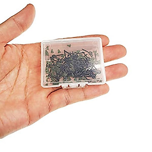 Drchoer 50pcs Bait Screws with Oval Link Loop Swivels & 50pcs Hook Stops Rubber Shank Beads for Carp Fishing Terminal Rig Tackle Set (Green Stops + Oval Screws)