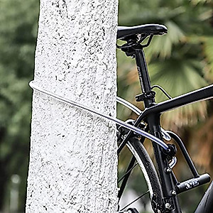 zxz Bike U Lock with Cable, Heavy Duty Bicycle Combination Secure U Locks, 14mm Shackle 12mm x1.2m Cable Anti Theft and Mounting Bracket, for Bikes Motorcycle etc