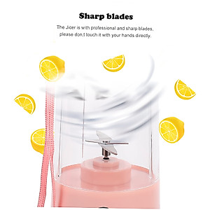 Holibanna 1 Set multifunctional juicer cup individual juicer cup blender shake mixer mini blender USB orange juicer maker travel Stainless steel portable machine