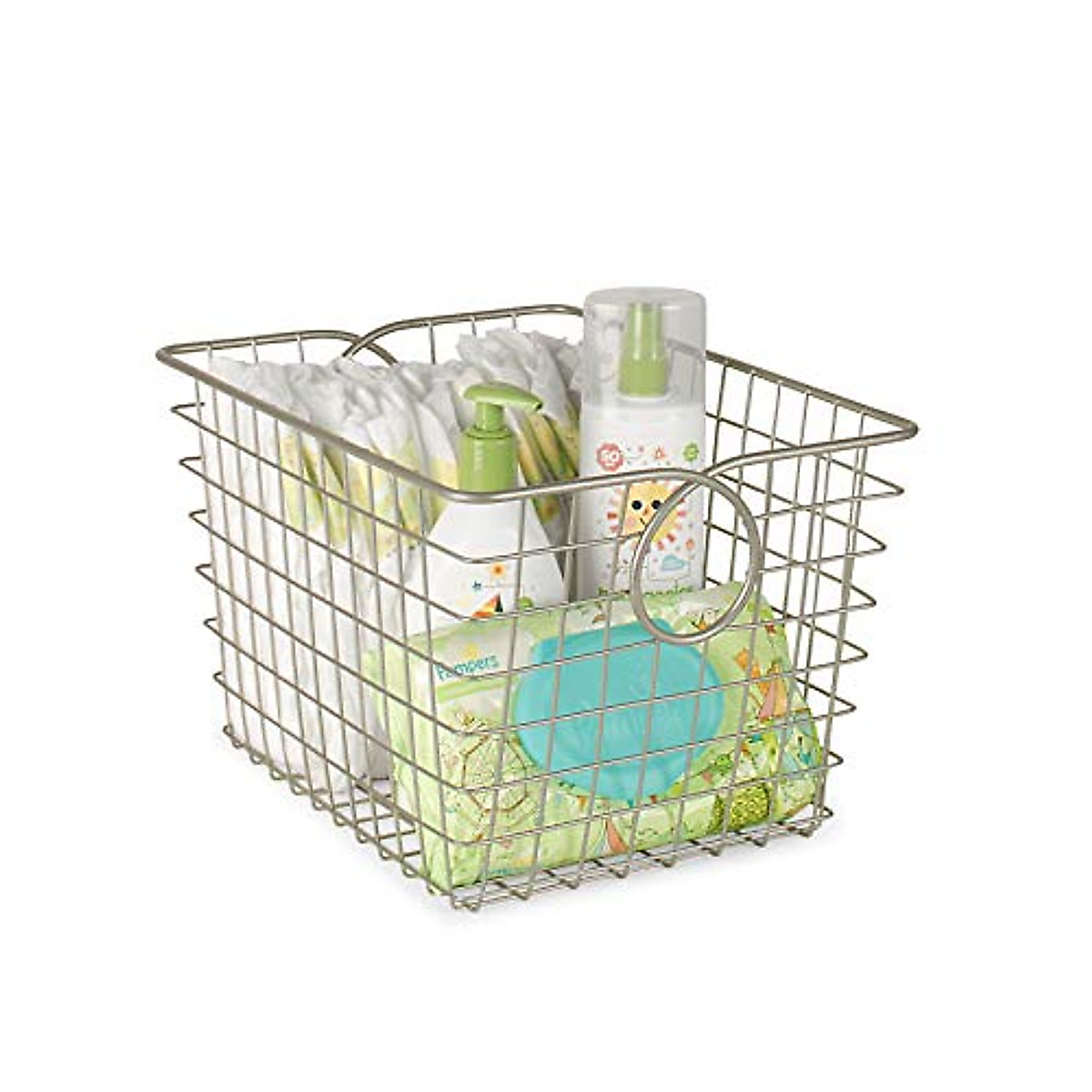 Spectrum Diversified Teardrop Small Wire Basket, Steel Versatile Storage & Organization Utility Tote, Cube Storage Bin for Home Organization