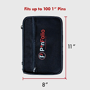 PinFolio Classic Pin Display Bag, Lightweight Sports & Disney Pin Book Designed for Storage & Easy Trading Up to 100 1-Inch Enamel Pins (Pink & Lavender)