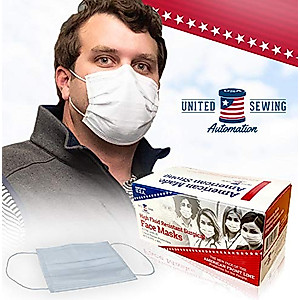 MADE IN USA -ASTM Level 3 - Disposable Face Masks - 3-ply - 300ct - Adjustable Fit