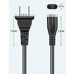 URWOOW AC Power Cord Compatible for XboxOne S, XboxOne X, XboxSeries X/S, Sony PS5 / PS4 / PS3 PlayStation 4 Slim, PSP, PSV Supply Cable Replacement 3 Feet (2pack)