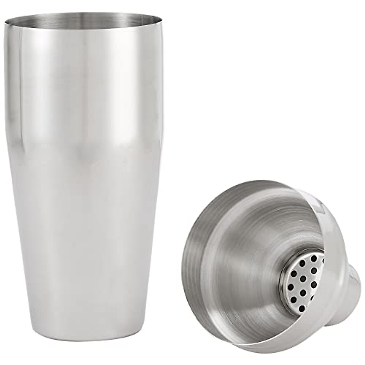 Amazon Basics 3-Piece Stainless Steel Bar Tools Set - 24oz Shaker, Mixing Spoon, Jigger