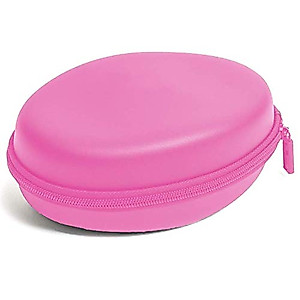 Nenos Kids Headphones Case Travel Case for Other Brands Foldable Headphones, Storage Bag Travel Carrying Case for Headphones Foldable, Over-Ear/On-Ear (Pink) (Fits only Small Wired Headphones)