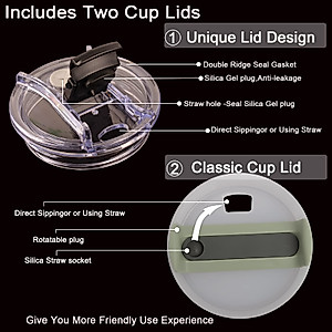 DREAMING MY DREAM 40oz Tumbler with Handle, H2.0 Tumbler Reusable Vacuum, Insulated Tumbler With Lid and Straws, Insulated Cup, Leak Resistant Lid (Red Rust)