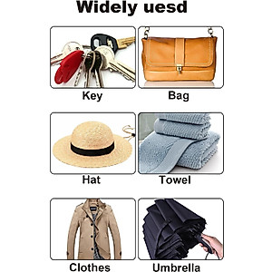 LANIAKEA 24PCS Coat Hooks, Heavy Duty Coat Hooks Wall Mounted with 48 Screws, Coat Hanger Hooks for Wall, Hanging, Coats, Towel, Bag, Cap, Scarf, Hat, Key, Black