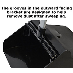 Janico 1085 Commercial Lobby Dustpan Upright, Aluminum Handle, 37” Length, Black