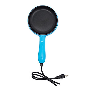ZXTINGSHOP 6 Inch Frying Pan - 450W Nonstick Electric Skillet Fry Pan, Mini Frying Pan Egg Pan, 180°C/356°F, Blue
