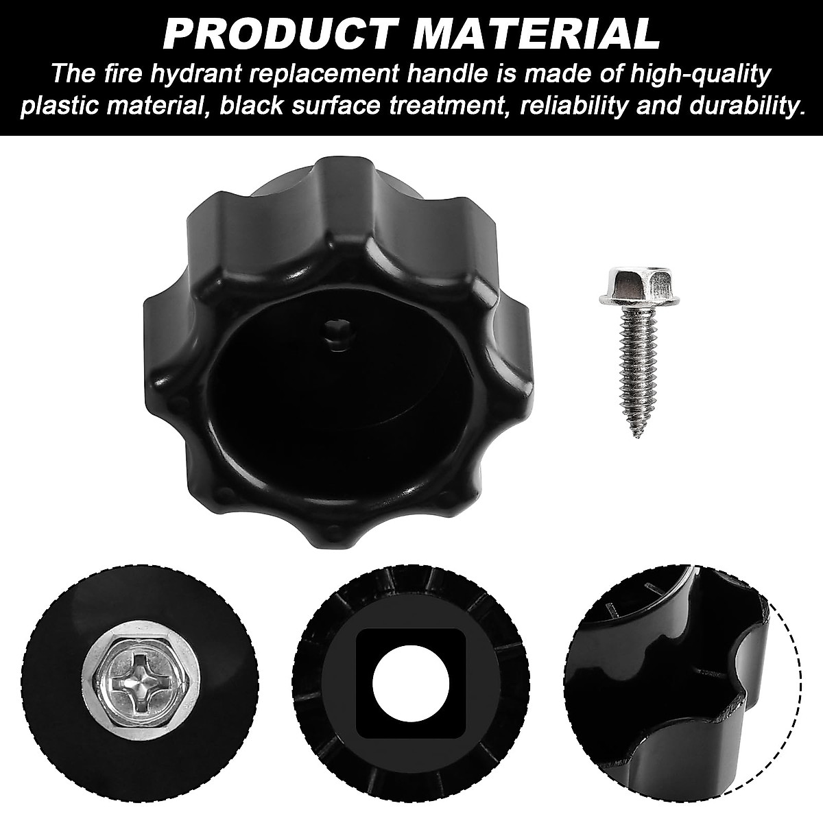 VIDABTE 630-7965 Wall Hydrant Handle Kit for Prier Mansfield 300 400 500 Series, Outdoor Faucet Handle Replacement Frost Proof Wheel Shaped Outdoor Faucet Repair kit Accessories