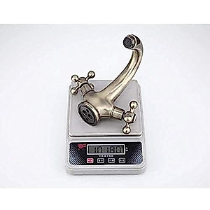 ItoNc Kitchen Taps Kitchen Tap Kitchen Tap Retro Style Antique Bathroom Faucet Bronze Brushed Sink Hot and Cold Water Tap Bath Basin Sink Mixer Double Handle,Kitchen faucets
