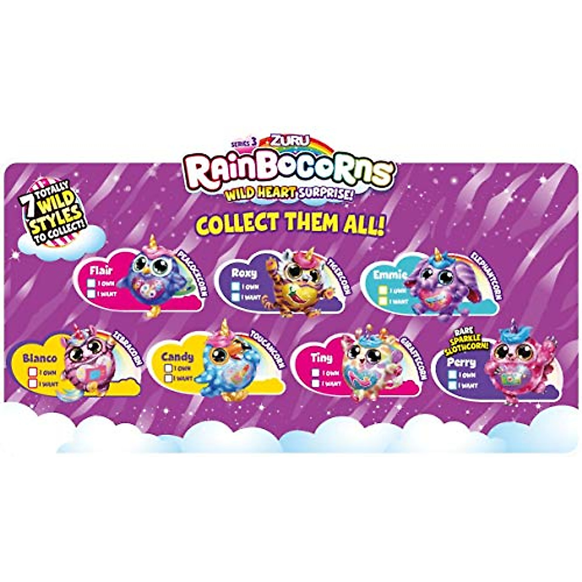 Rainbocorns Wild Elephant - 11" Collectible Plush Stuffed Animal - 10 Layers of Surprises, Unicorn Slime Mix, Nail Decals, Sparkle Sequin Heart, Ages 3+ by ZURU